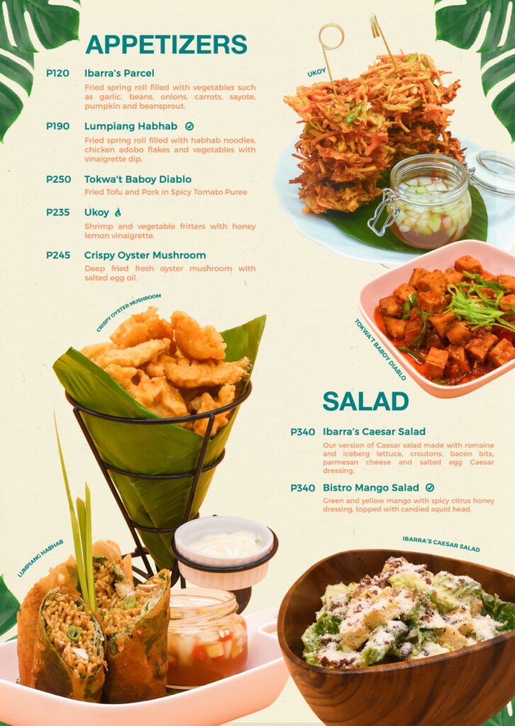 BISTRO IBARRA MENU – Ibarra's Venue & Catering