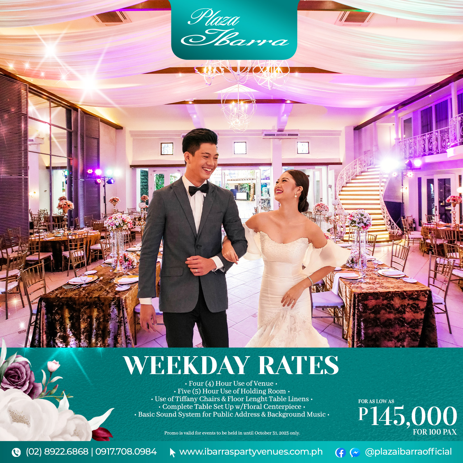 Plaza Ibarra Weekday Rate Promo Package – Ibarra's Venue & Catering